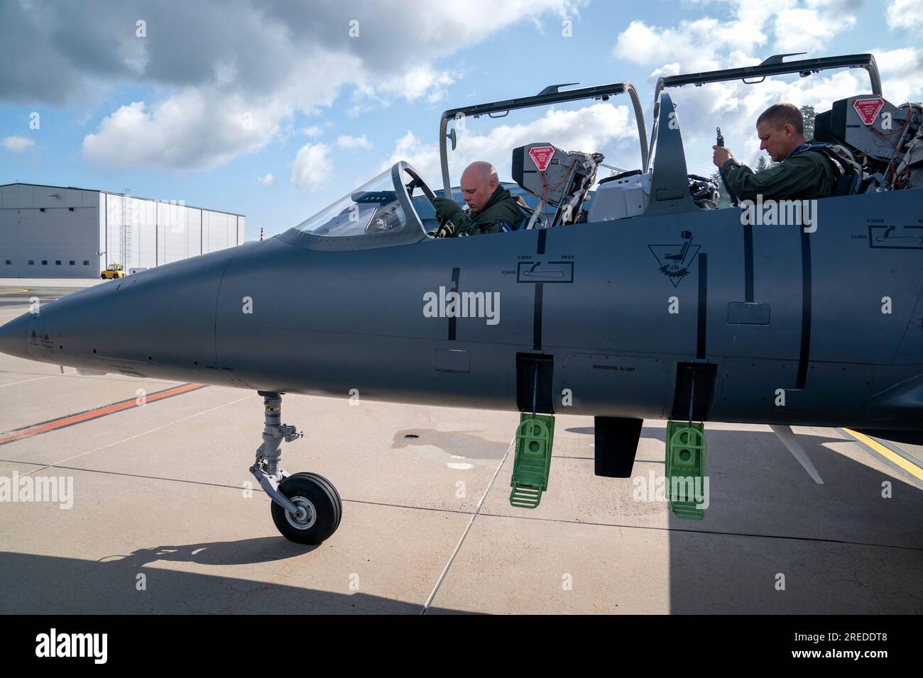 Members of the Estonian Air Force prepare for a training exercise with ...