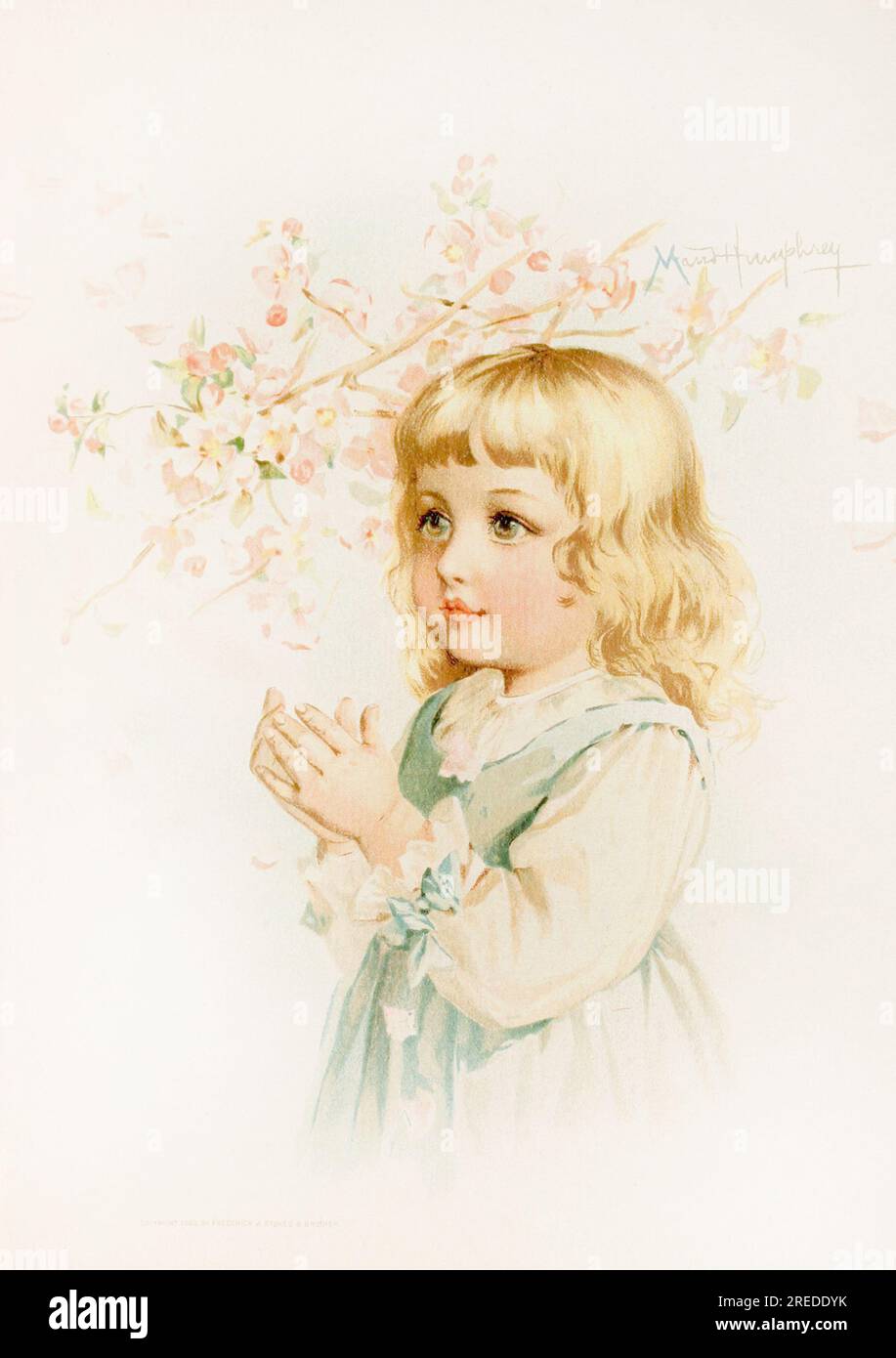 Victorian girl in soft pastel hues, a timeless portrayal of innocence ...