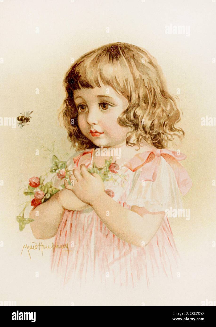 Victorian girl in soft pastel hues, a timeless portrayal of innocence ...