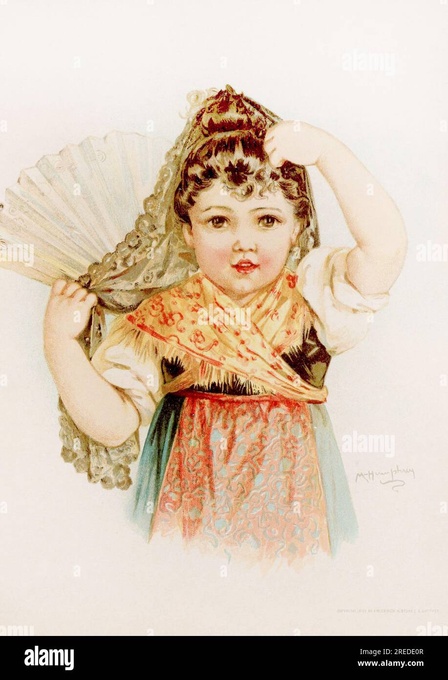 Victorian girl in soft pastel hues, a timeless portrayal of innocence ...