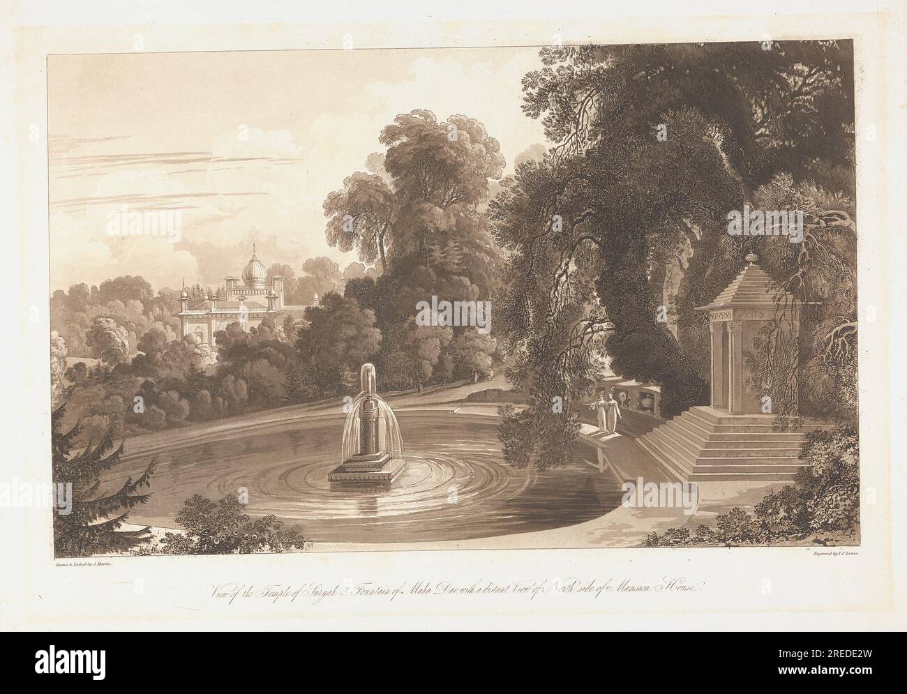 View of the Temple of Suryah & Fountain of the Maha Dao with a distant ...