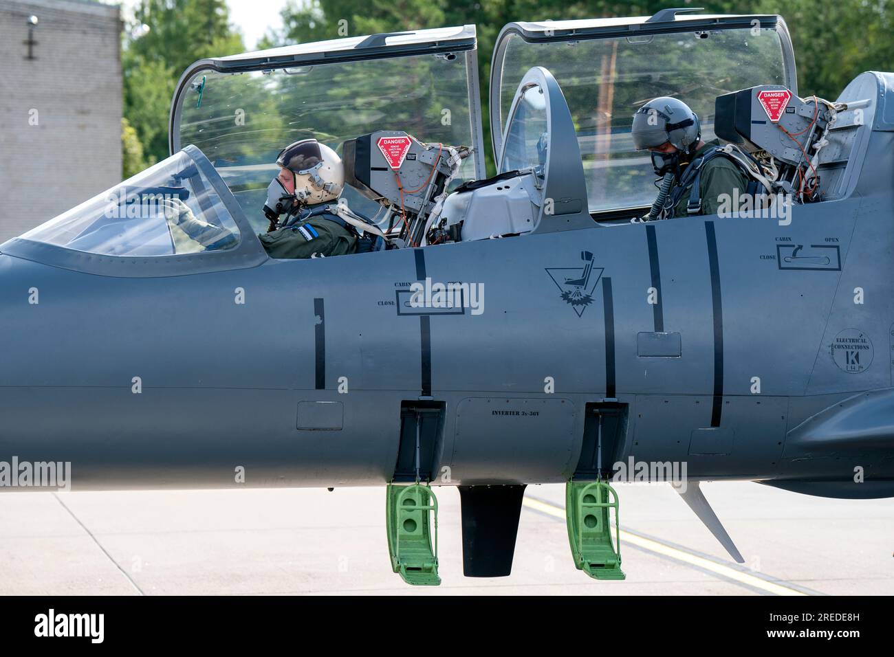Members of the Estonian Air Force prepare for a training exercise with ...