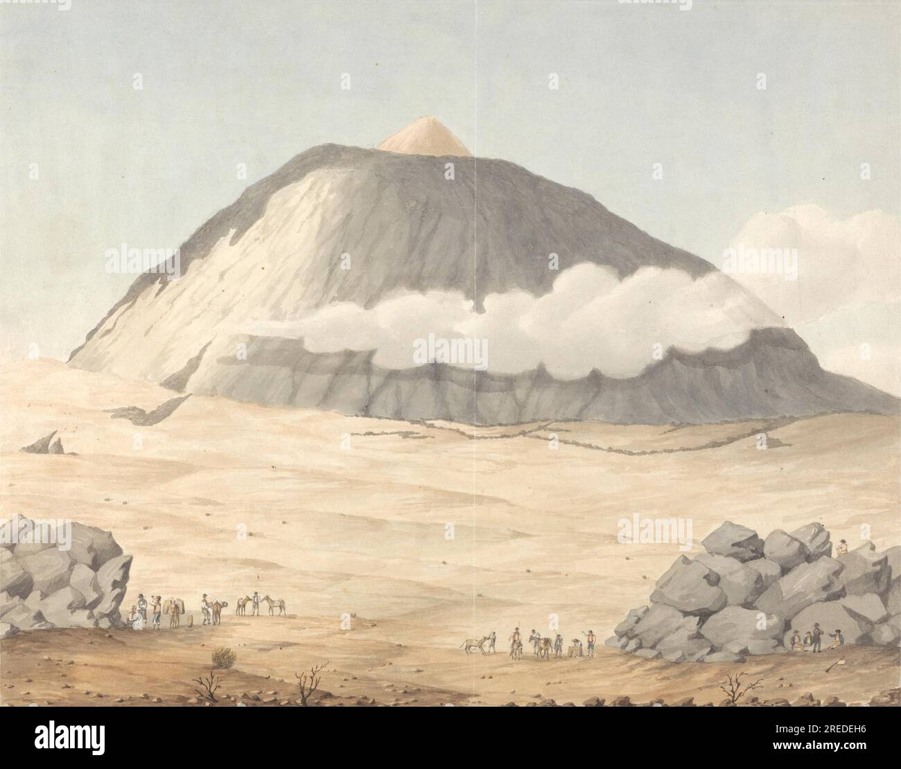 The Peake of Tenerife 1829 by Alfred Diston Stock Photo - Alamy
