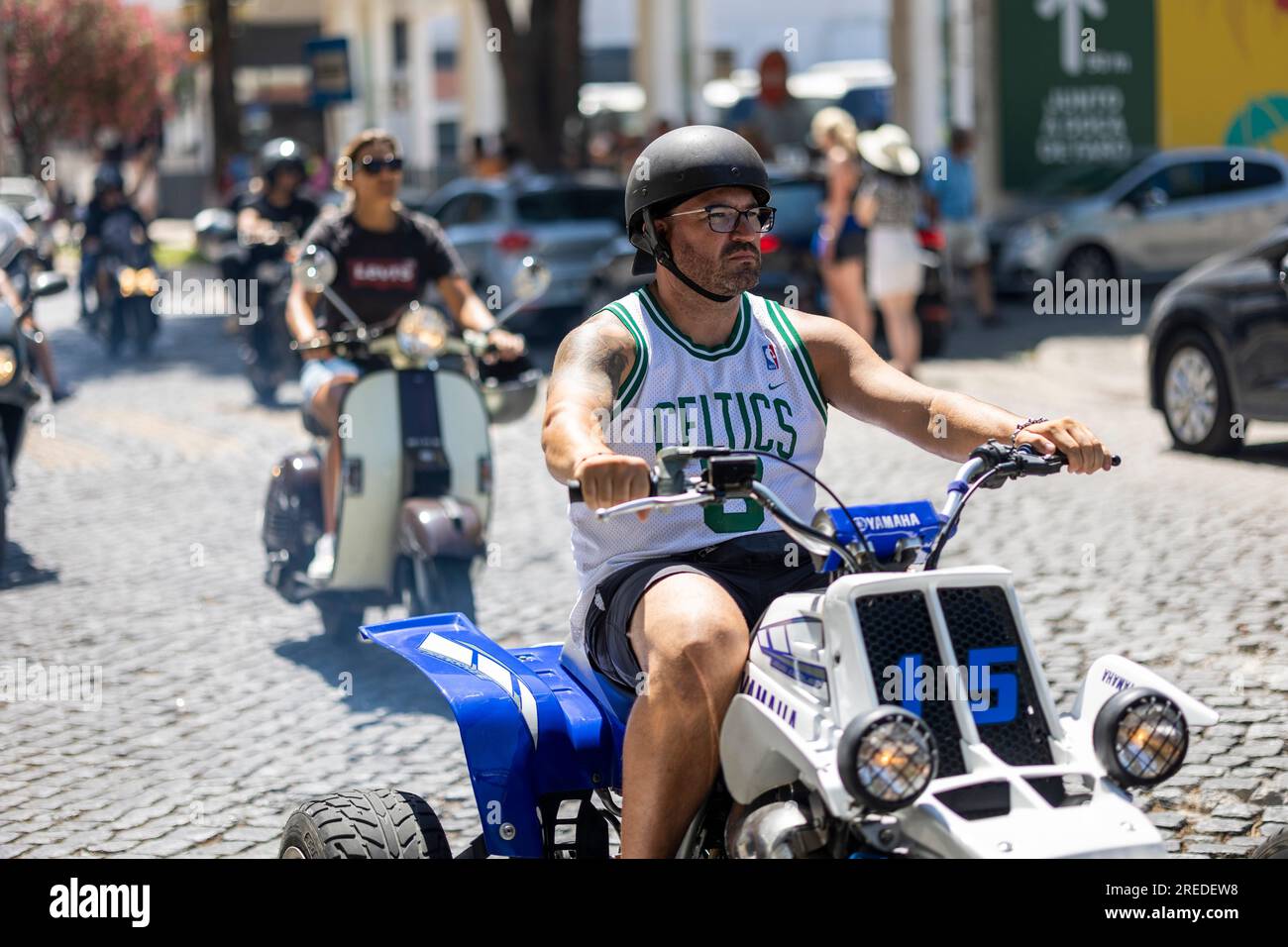 FARO, PORTUGAL - 24th JULY, 2023: Parade of several motorcyclists on ...