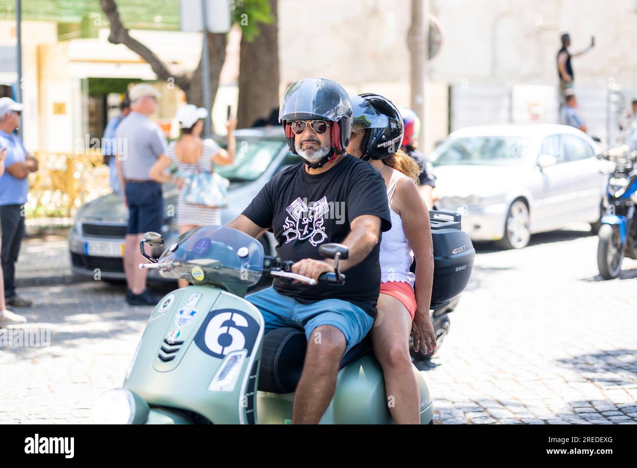 FARO, PORTUGAL - 24th JULY, 2023: Parade of several motorcyclists on ...