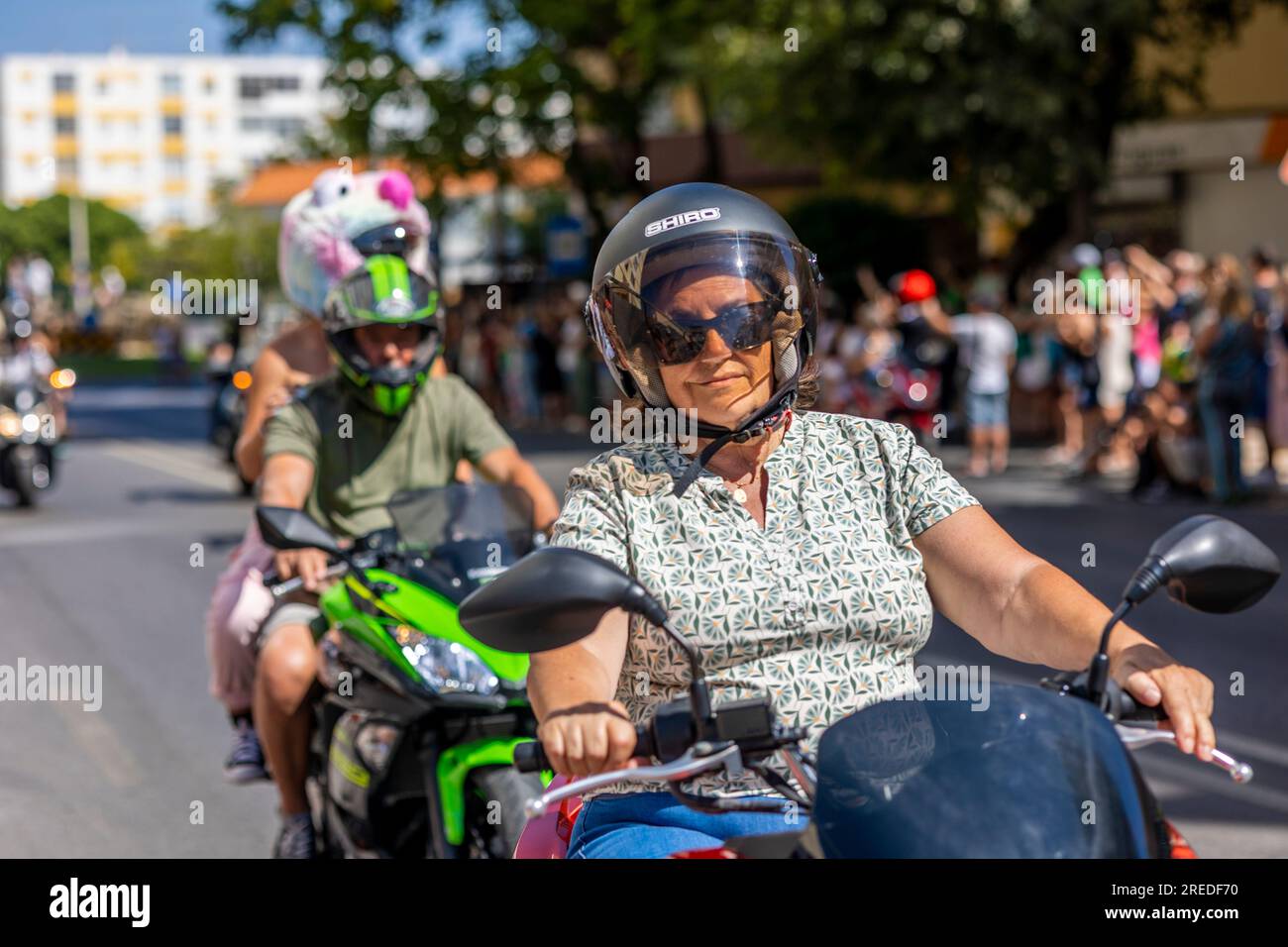 FARO, PORTUGAL - 24th JULY, 2023: Parade of several motorcyclists on ...
