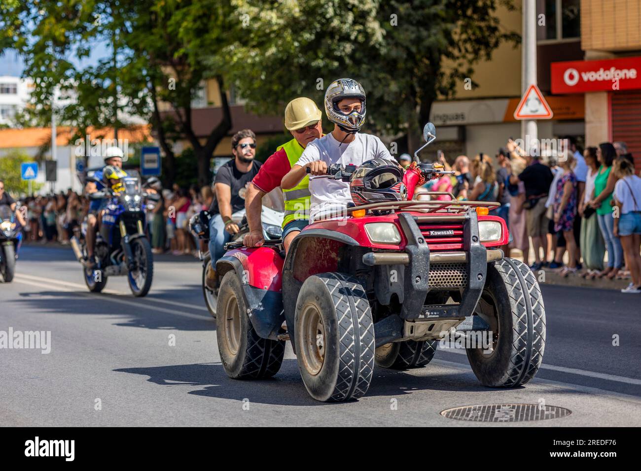 FARO, PORTUGAL - 24th JULY, 2023: Parade of several motorcyclists on ...