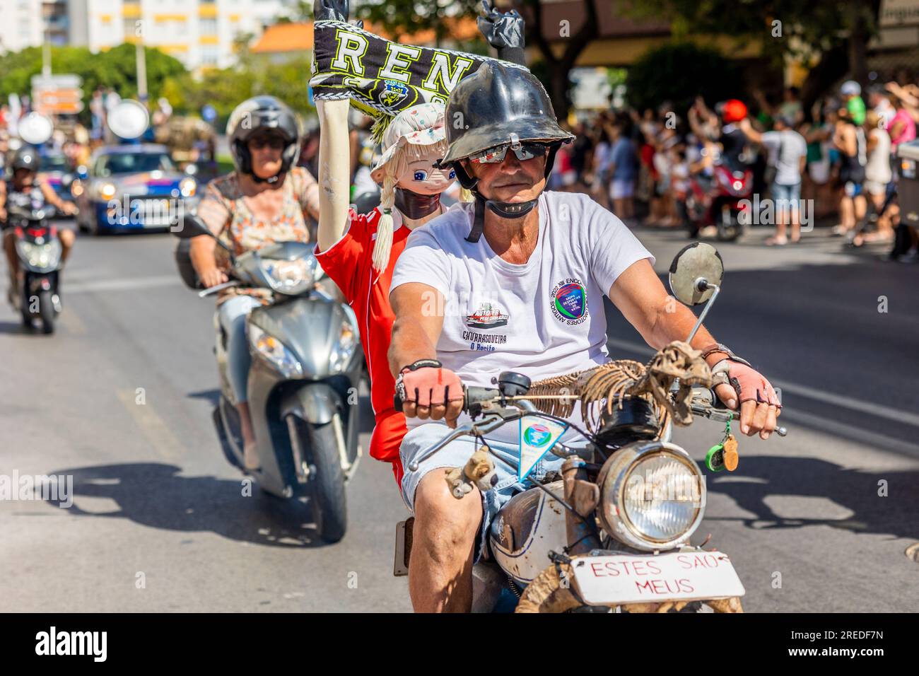 FARO, PORTUGAL - 24th JULY, 2023: Parade of several motorcyclists on ...