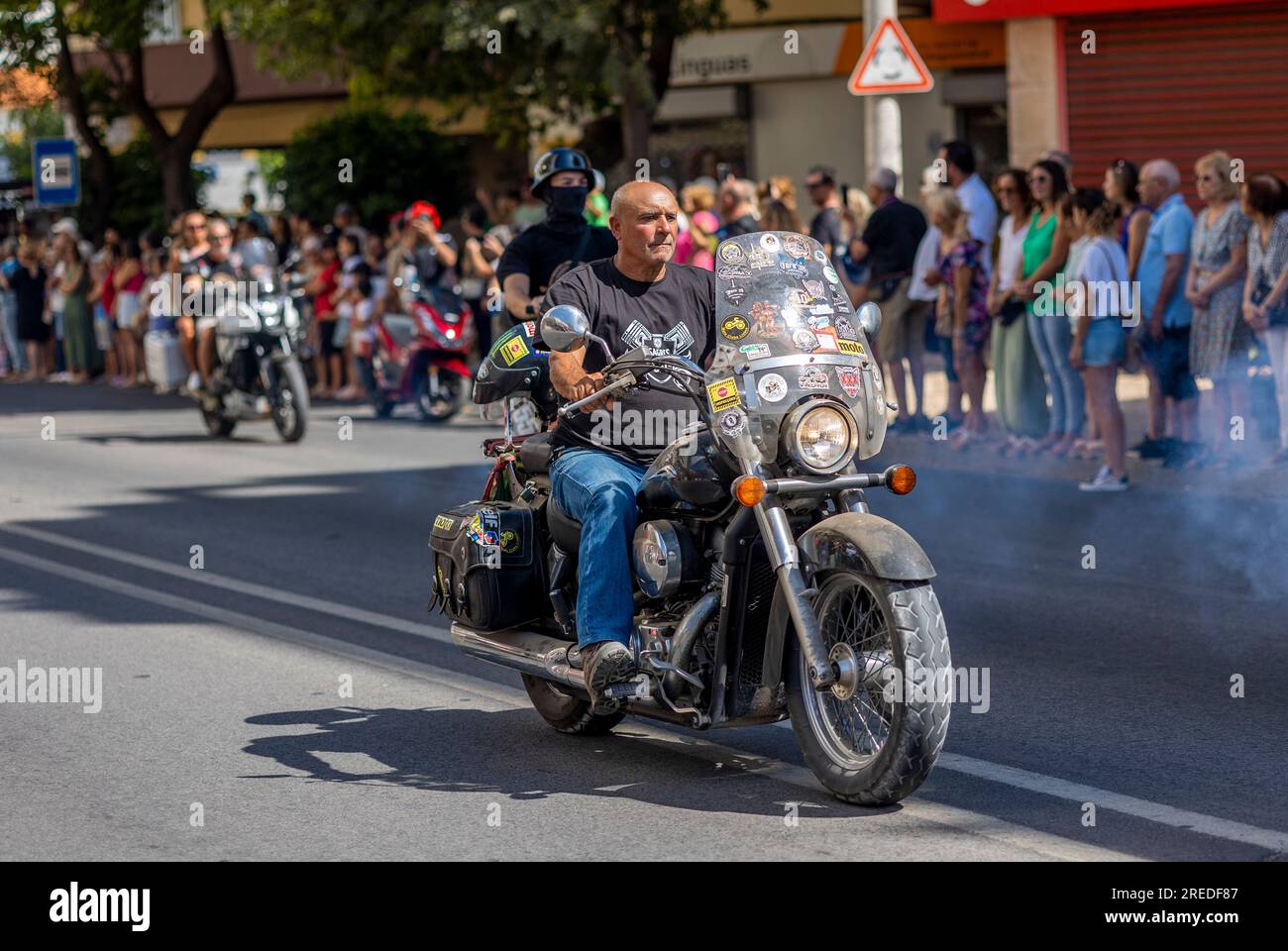 FARO, PORTUGAL - 24th JULY, 2023: Parade of several motorcyclists on ...