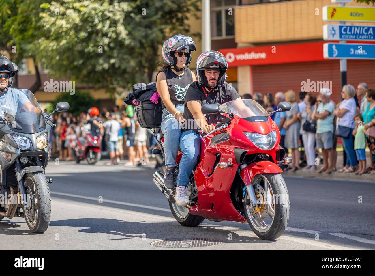FARO, PORTUGAL - 24th JULY, 2023: Parade of several motorcyclists on ...