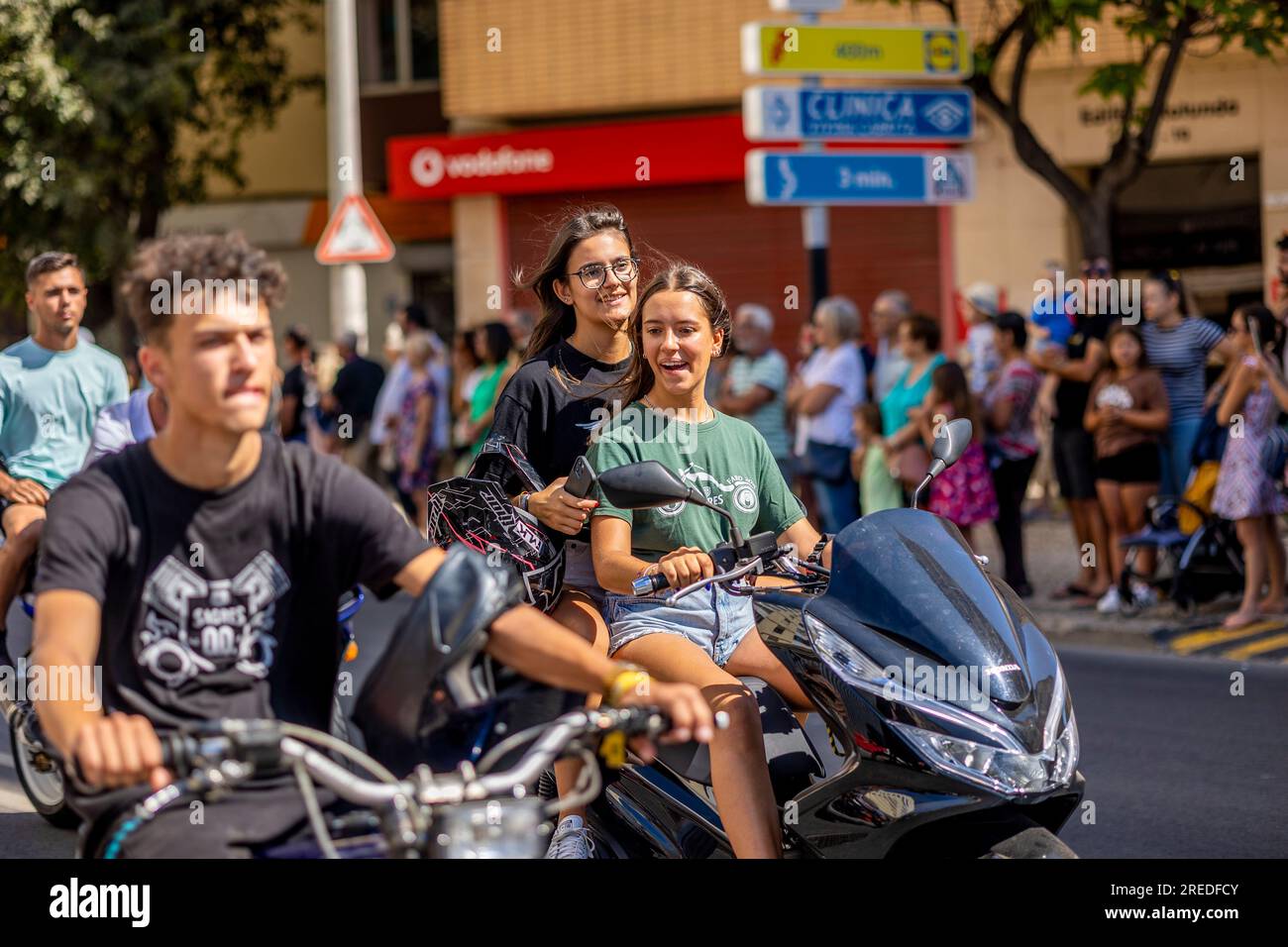 FARO, PORTUGAL - 24th JULY, 2023: Parade of several motorcyclists on ...