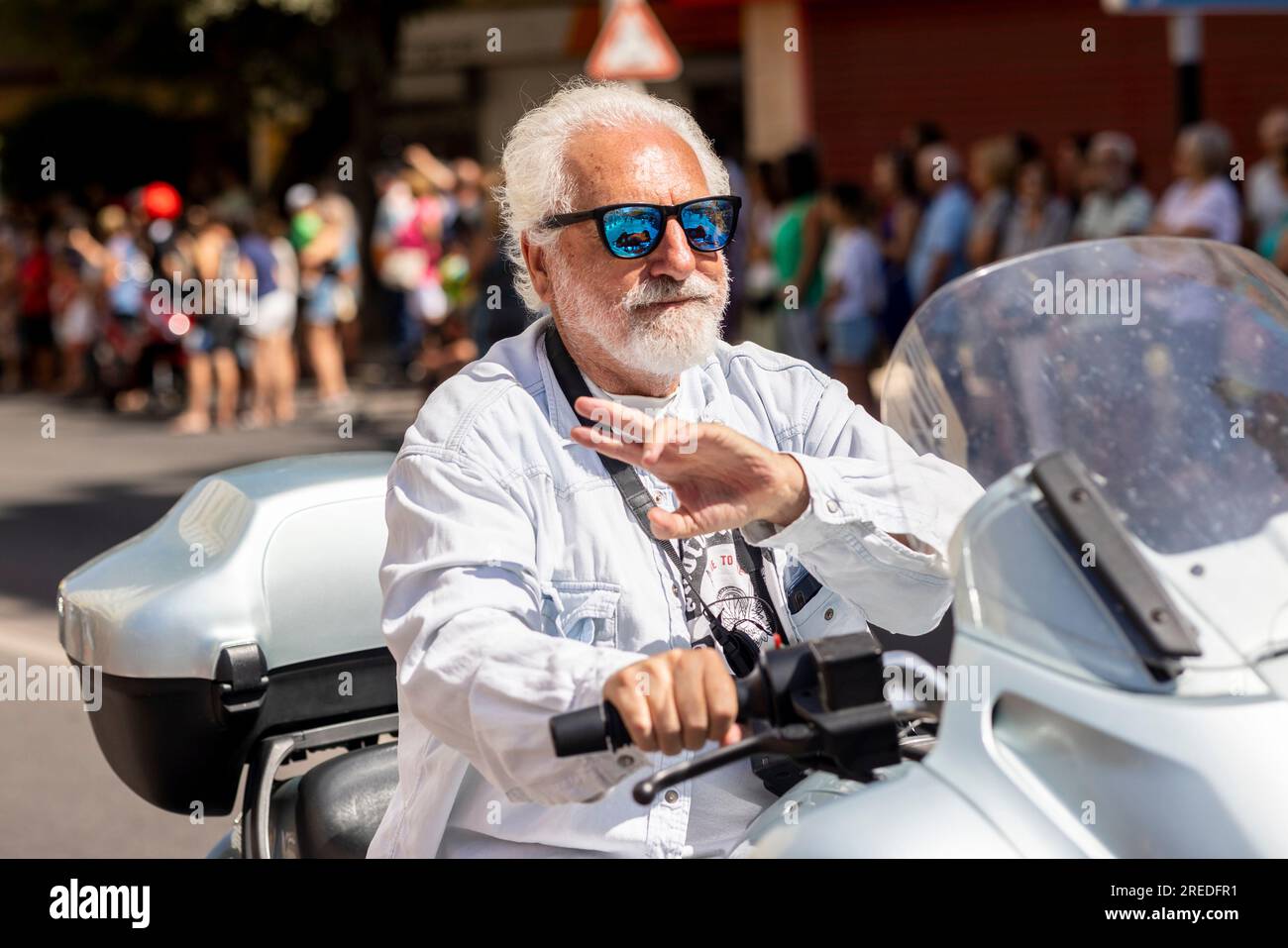 FARO, PORTUGAL - 24th JULY, 2023: Parade of several motorcyclists on ...
