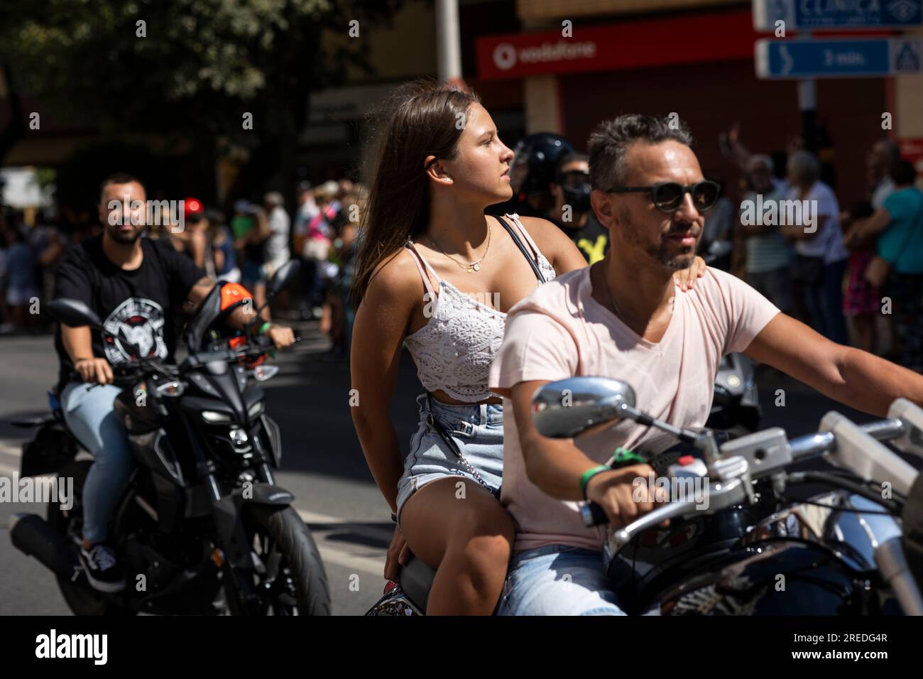 FARO, PORTUGAL - 24th JULY, 2023: Parade of several motorcyclists on ...
