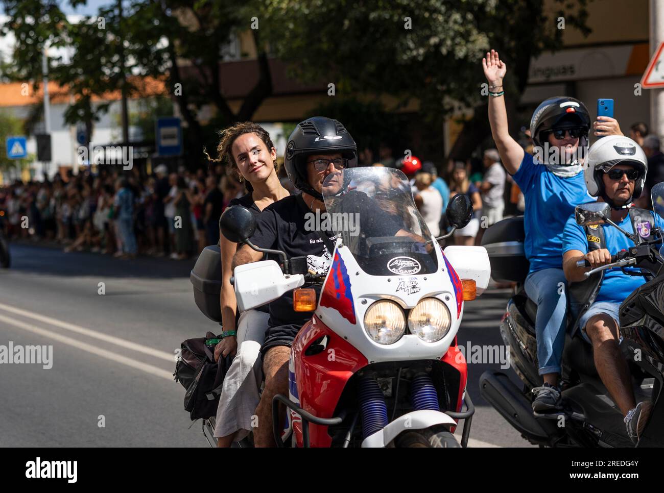 FARO, PORTUGAL - 24th JULY, 2023: Parade of several motorcyclists on ...