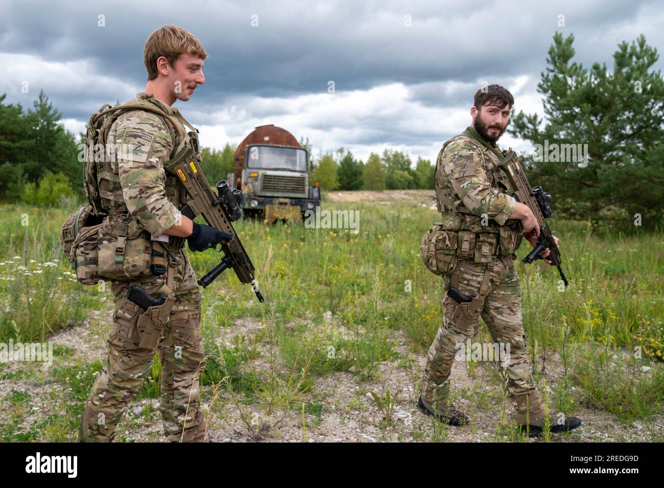 (left to right) Air Specialist 1 Harrison Malkin and Air Specialist 1 ...