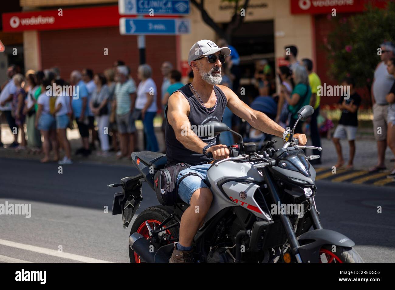 FARO, PORTUGAL - 24th JULY, 2023: Parade of several motorcyclists on ...