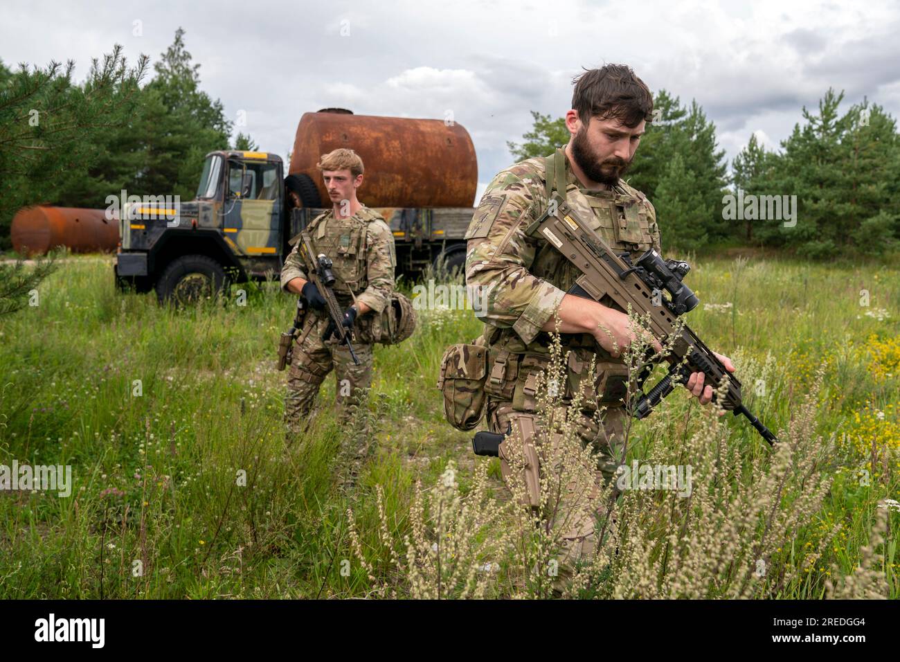 (left to right) Air Specialist 1 Harrison Malkin and Air Specialist 1 ...