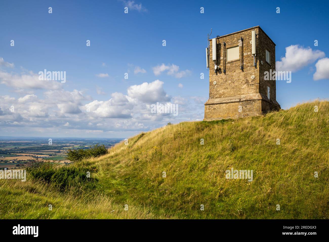 Bredon Hill Tower built on the ramparts of Kemerton Camp Iron Age ...