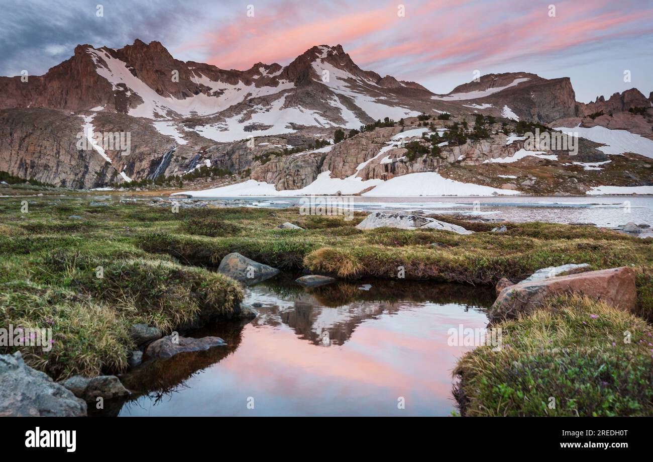 Beautiful mountain landscapes in Wind River Range in Wyoming, USA ...