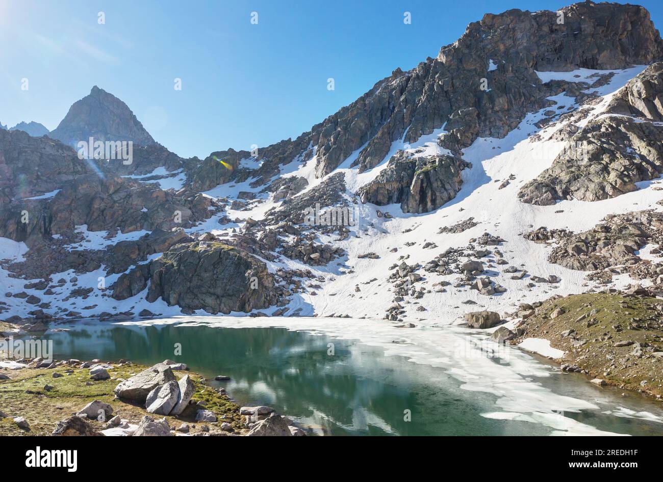 Beautiful mountain landscapes in Wind River Range in Wyoming, USA ...