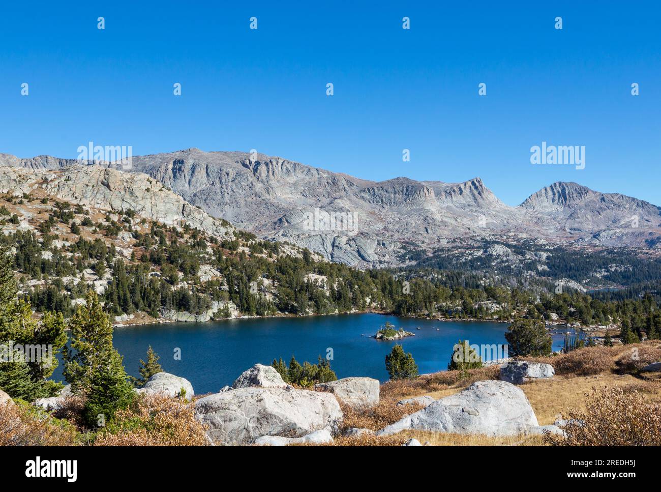Beautiful mountain landscapes in Wind River Range in Wyoming, USA ...