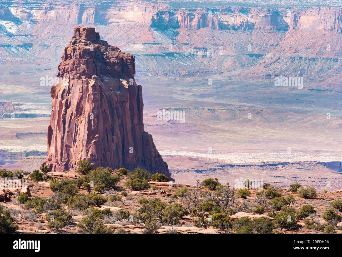 Candlestick Tower from the Wilhite Trail, Canyonlands National Park ...