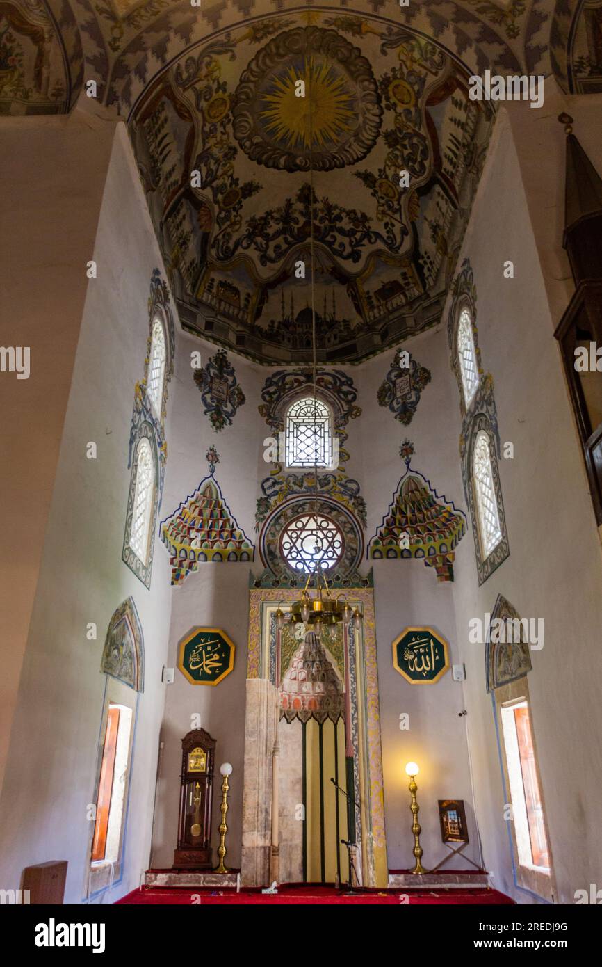PRIZREN, KOSOVO - AUGUST 12, 2019: Interior of Sinan Pasha Mosque in ...