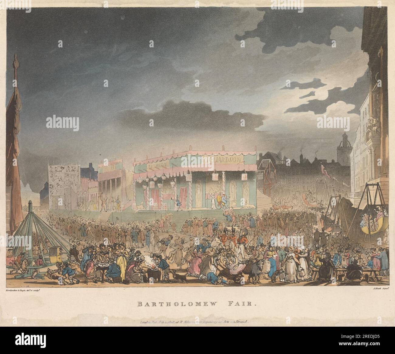 Bartholomew Fair 1808 by John Bluck Stock Photo - Alamy