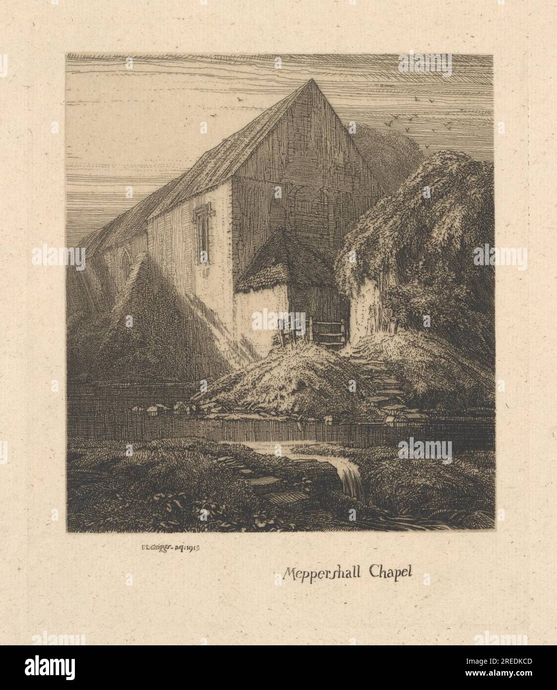 Meppershall Chapel 1915 by F. L. Griggs Stock Photo - Alamy