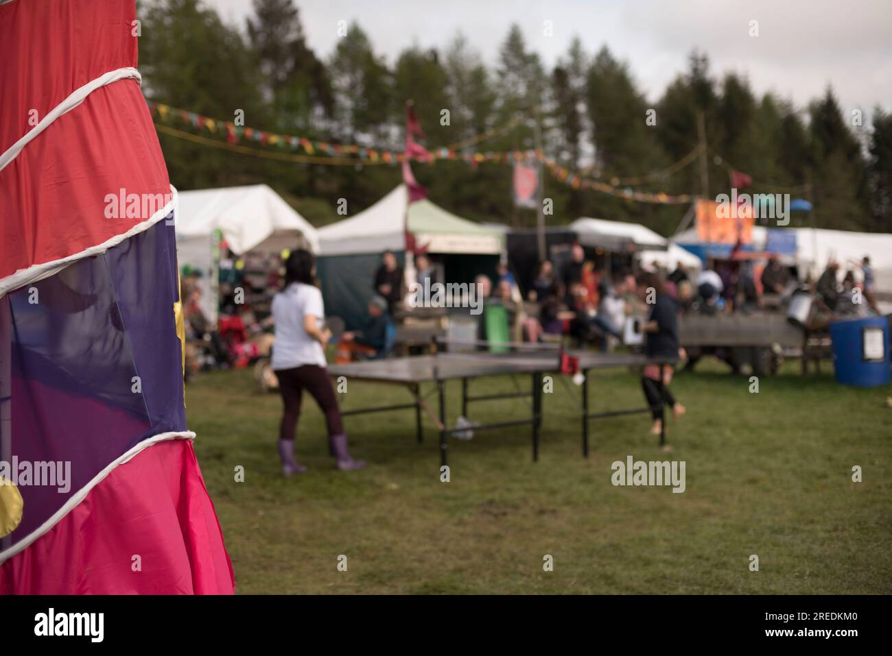 People play table tennis at the Knockengorroch family friendly roots ...