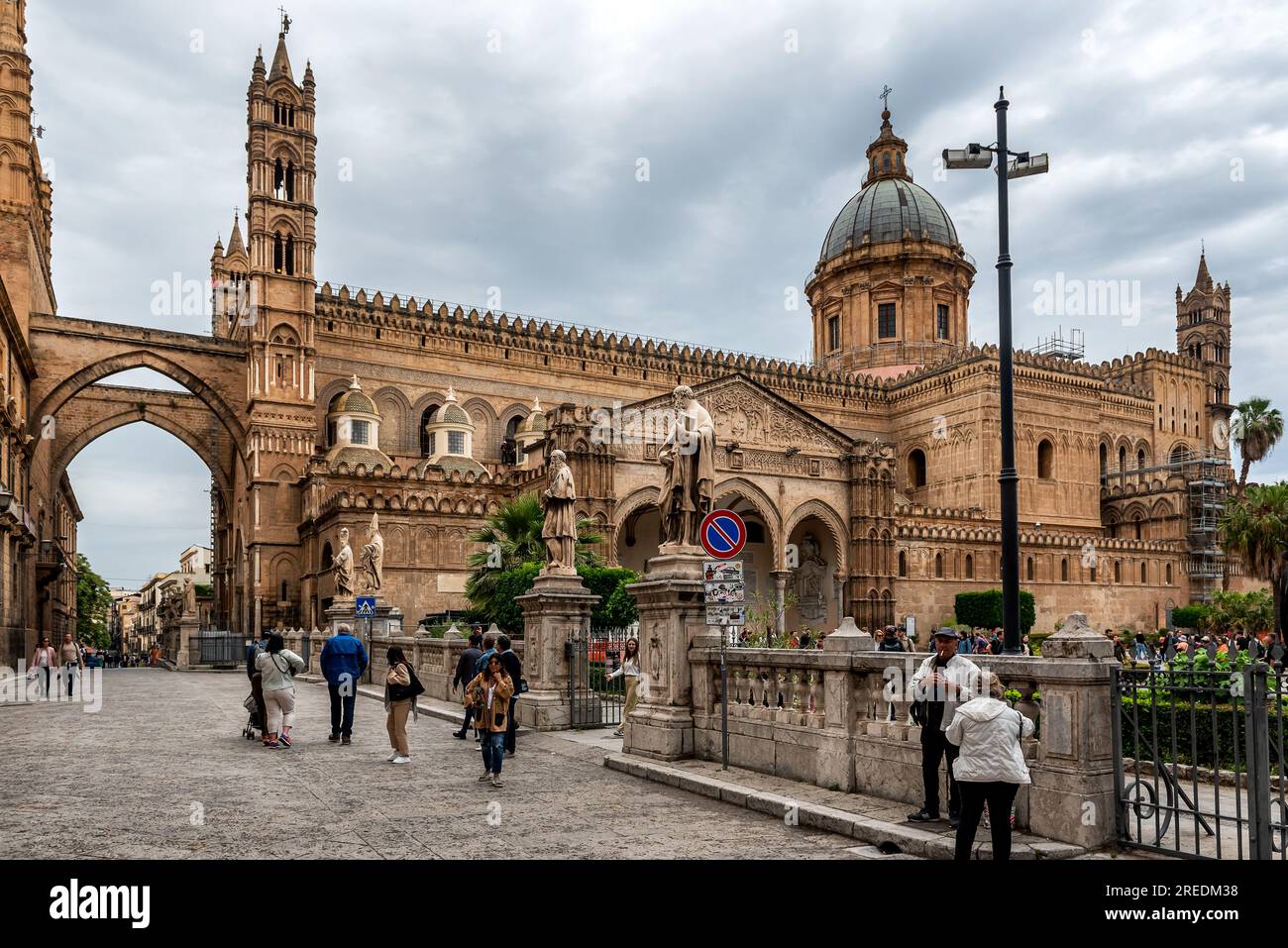 Palermo, Italy - May 18, 2023: Palermo Cathedral is the cathedral ...
