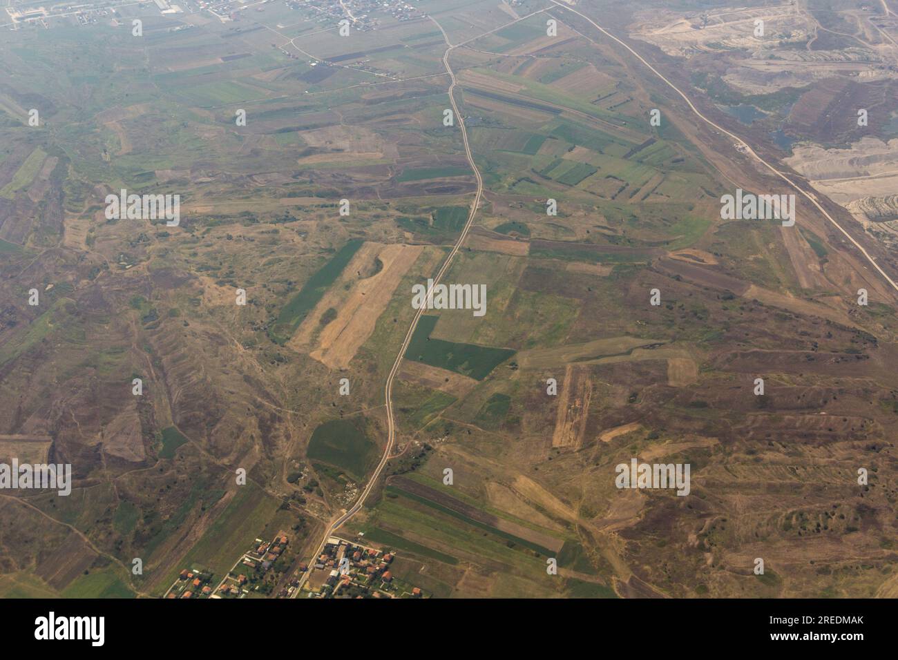 Aerial view of landscape near Pristina, Kosovo Stock Photo - Alamy