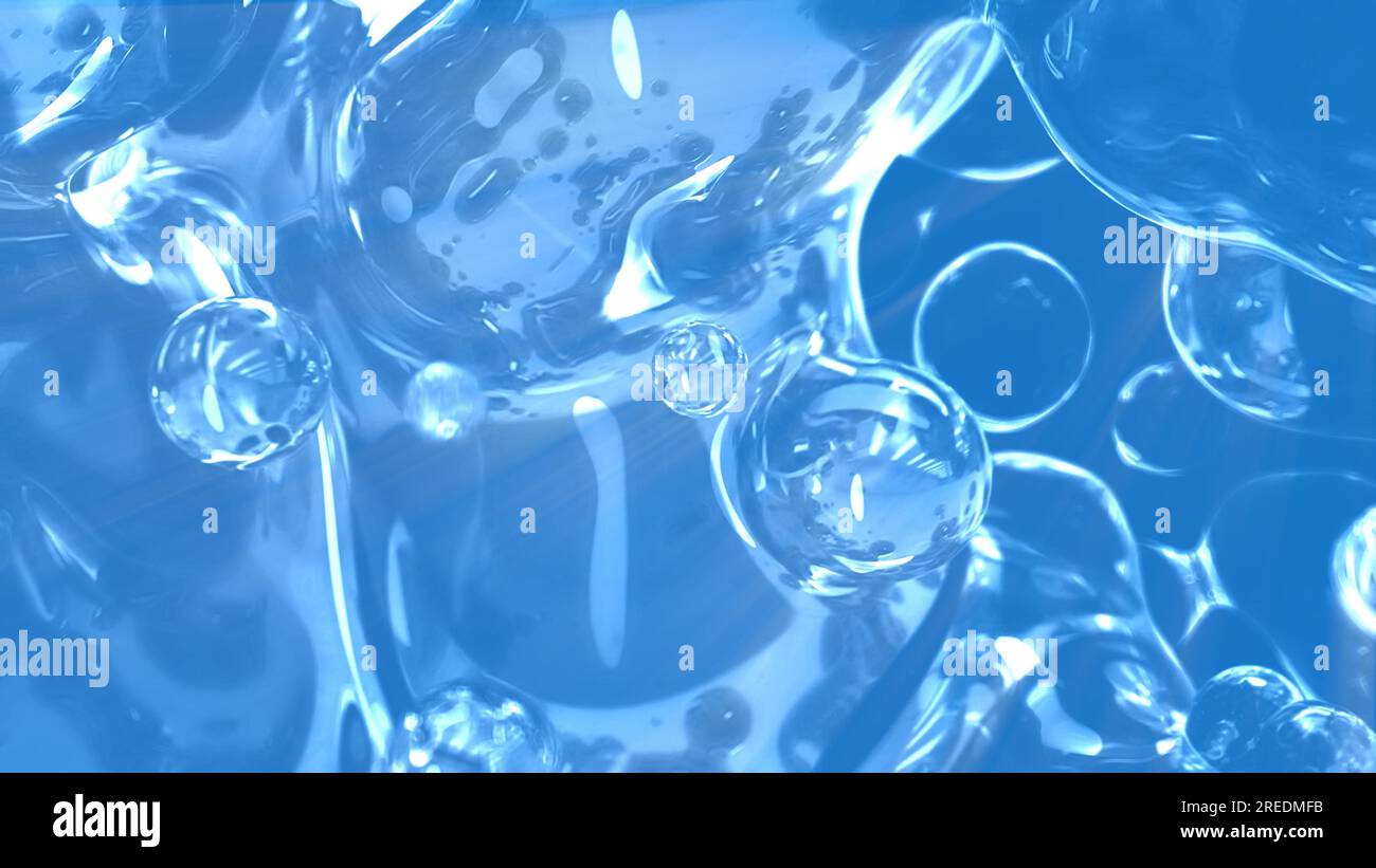 light blue fantastic morphed forms bg - abstract 3D rendering Stock ...