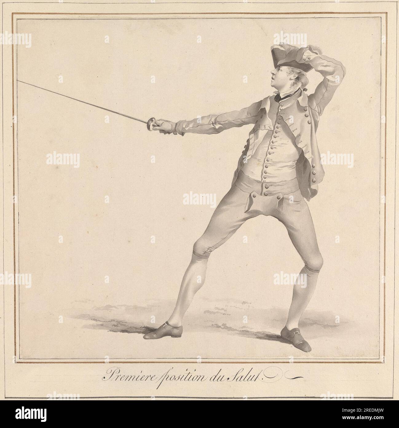 Premiere Position du Salut 1763 by James Gwim Stock Photo - Alamy