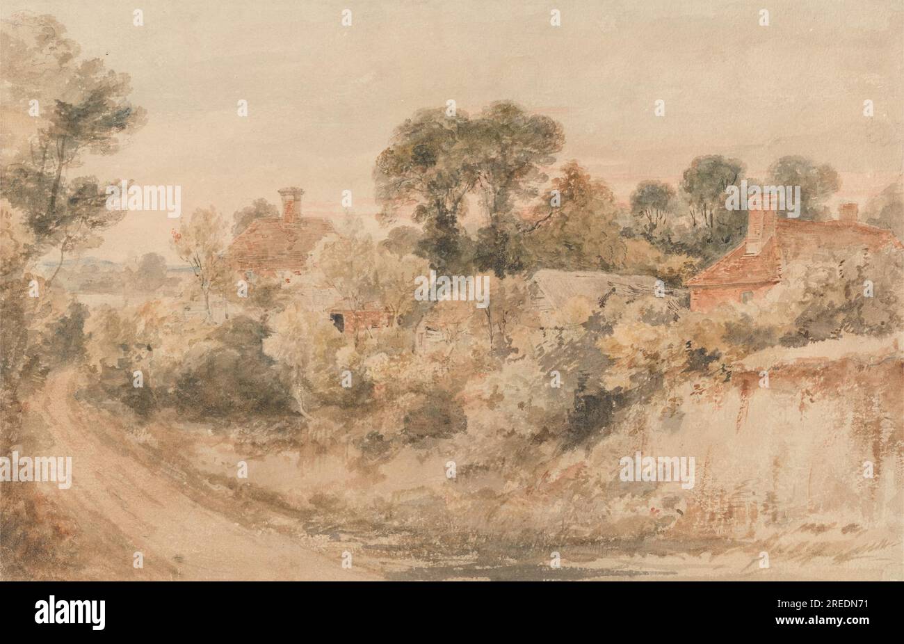 Great Bookham, Surrey 1814 by Henry Edridge Stock Photo - Alamy