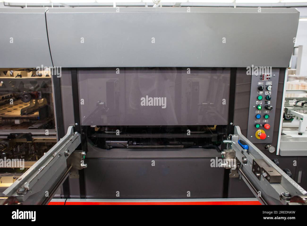 The equipment for a press. Offset machine at the printing manufacturing ...