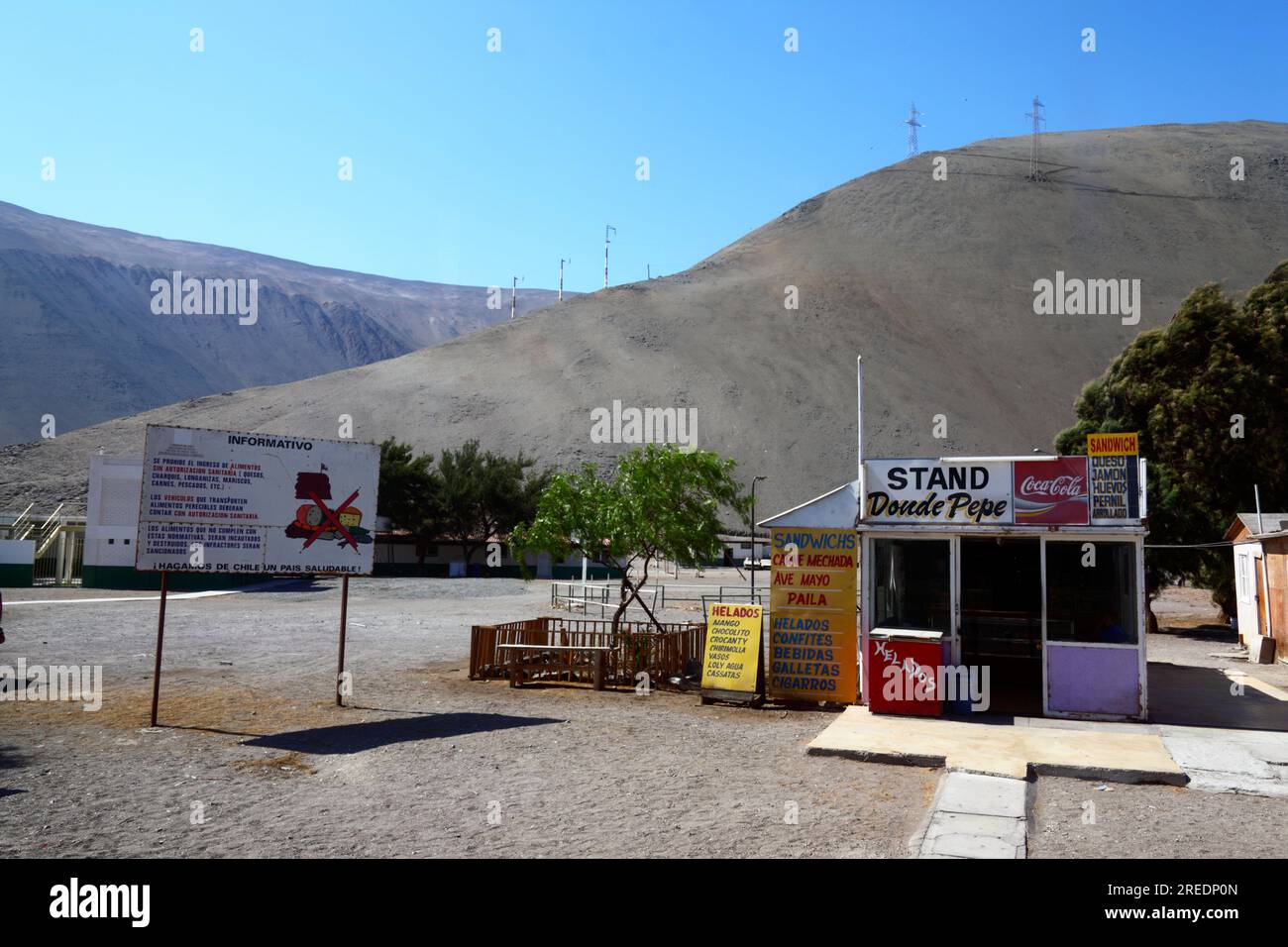 Food kiosk and Health Ministry sign warning against transporting food ...