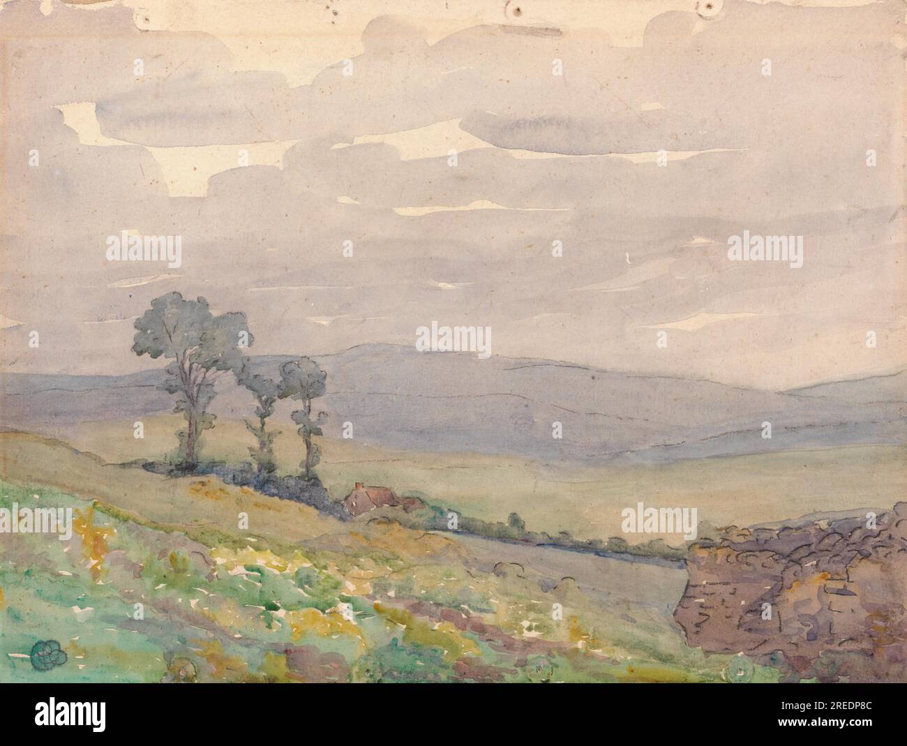 Landscape with Three Trees by Robert Bevan Stock Photo - Alamy