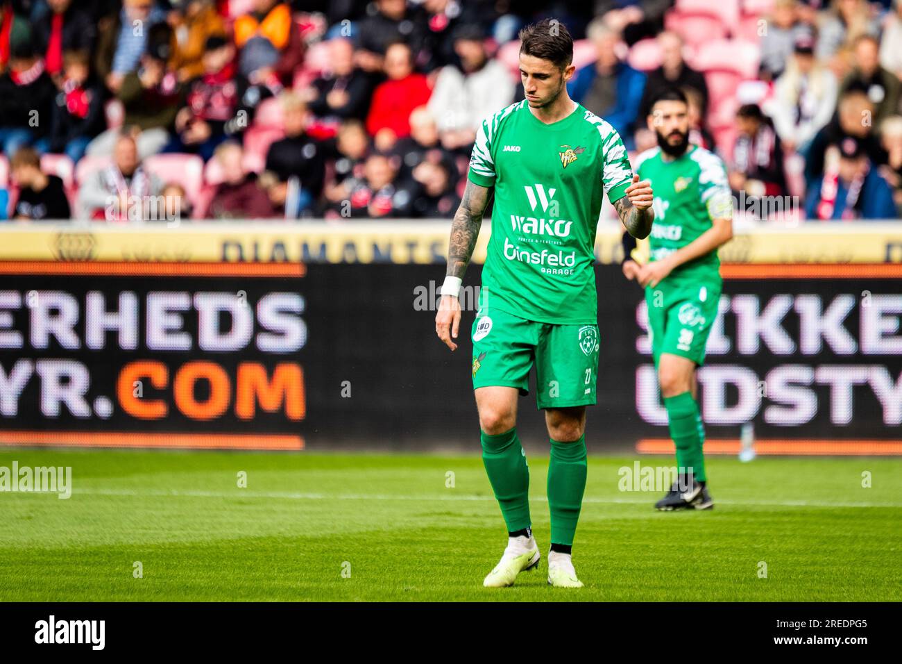 Herning, Denmark. 26th July, 2023. Vincent Peugnet (27) of FC Progres ...