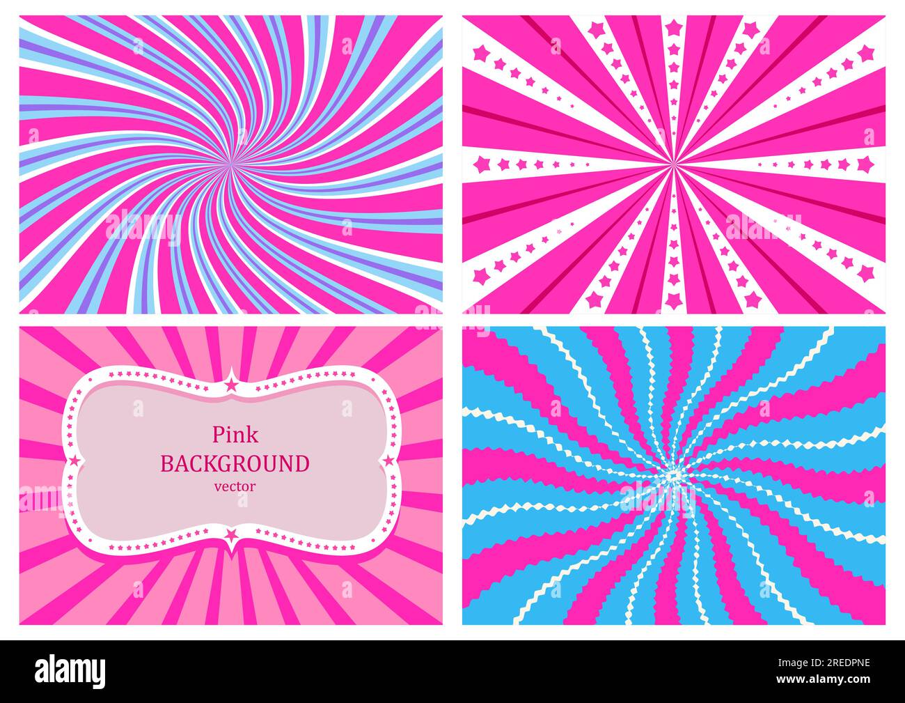 Pink vector background set Stock Vector Image & Art - Alamy