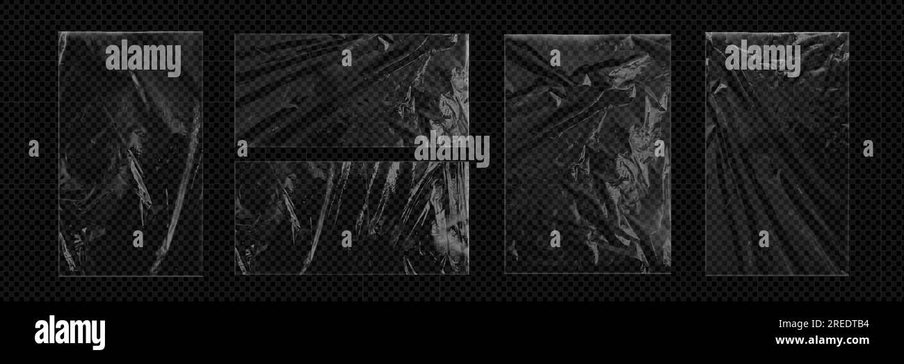 Transparent wrapping film, plastic bag texture. Stretch cellophane ...