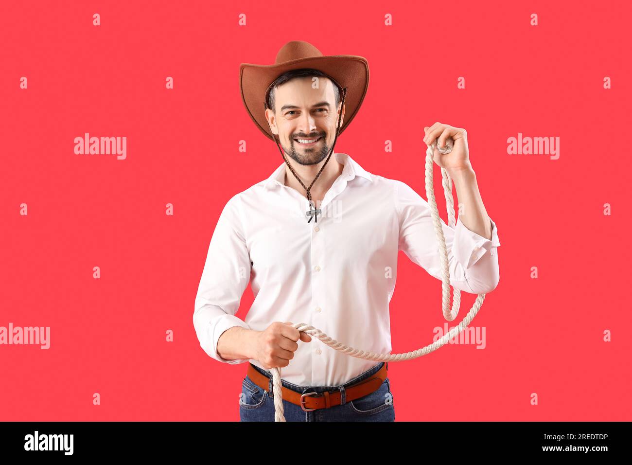 Texas cowboy lasso vintage hi-res stock photography and images - Alamy