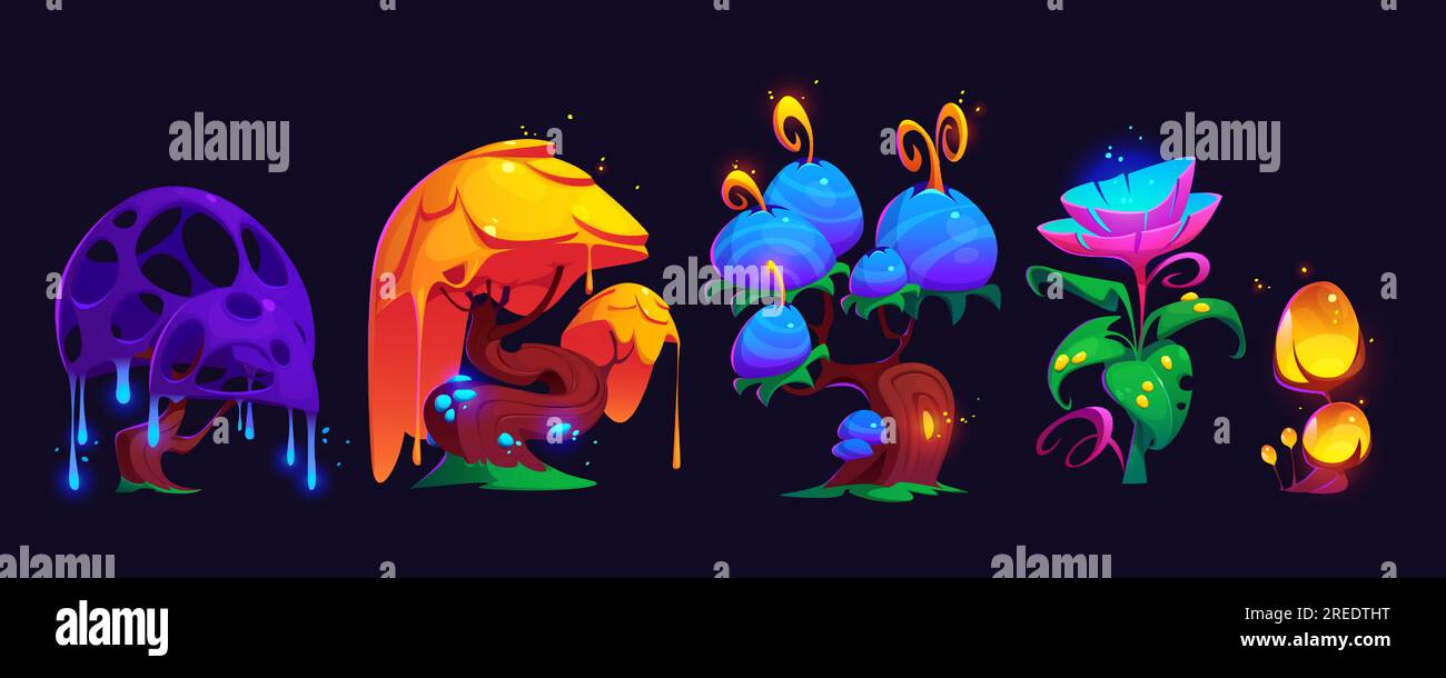 Alien planet jungle Stock Vector Images - Alamy