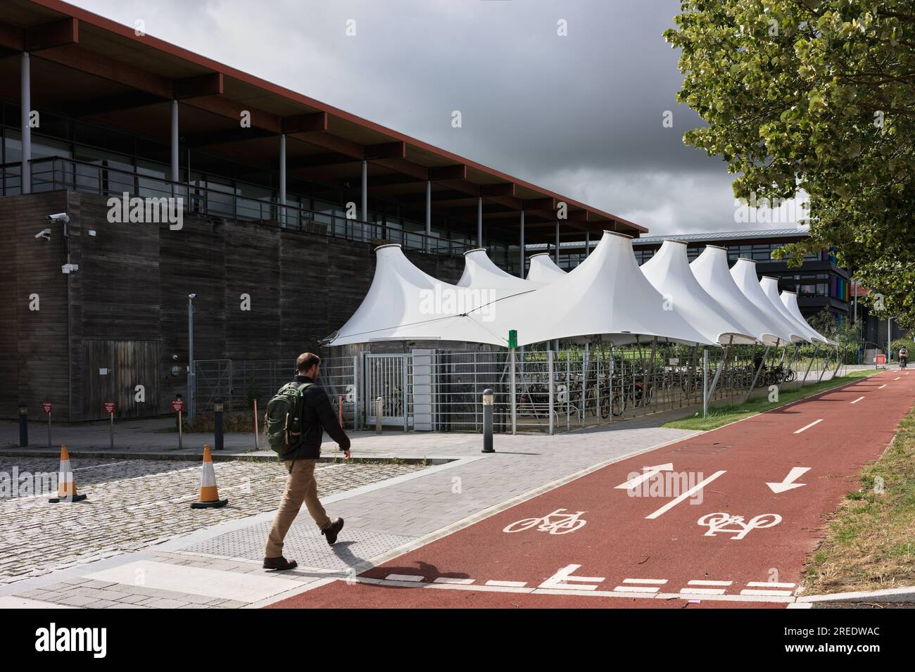 Cycle shed outside The William Gates building, University of Cambridge ...