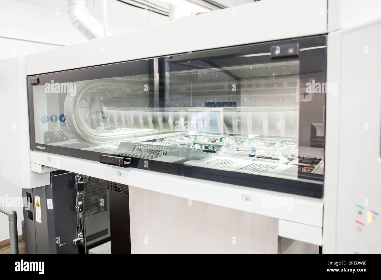 The equipment for a press. Offset machine at the printing manufacturing ...