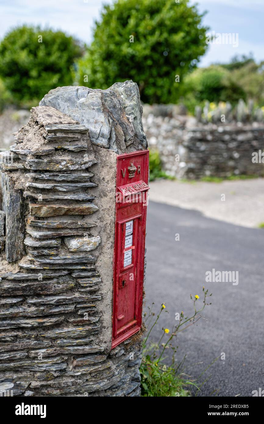 An antique cast iron post box dating back to Queen Victoria, still in ...