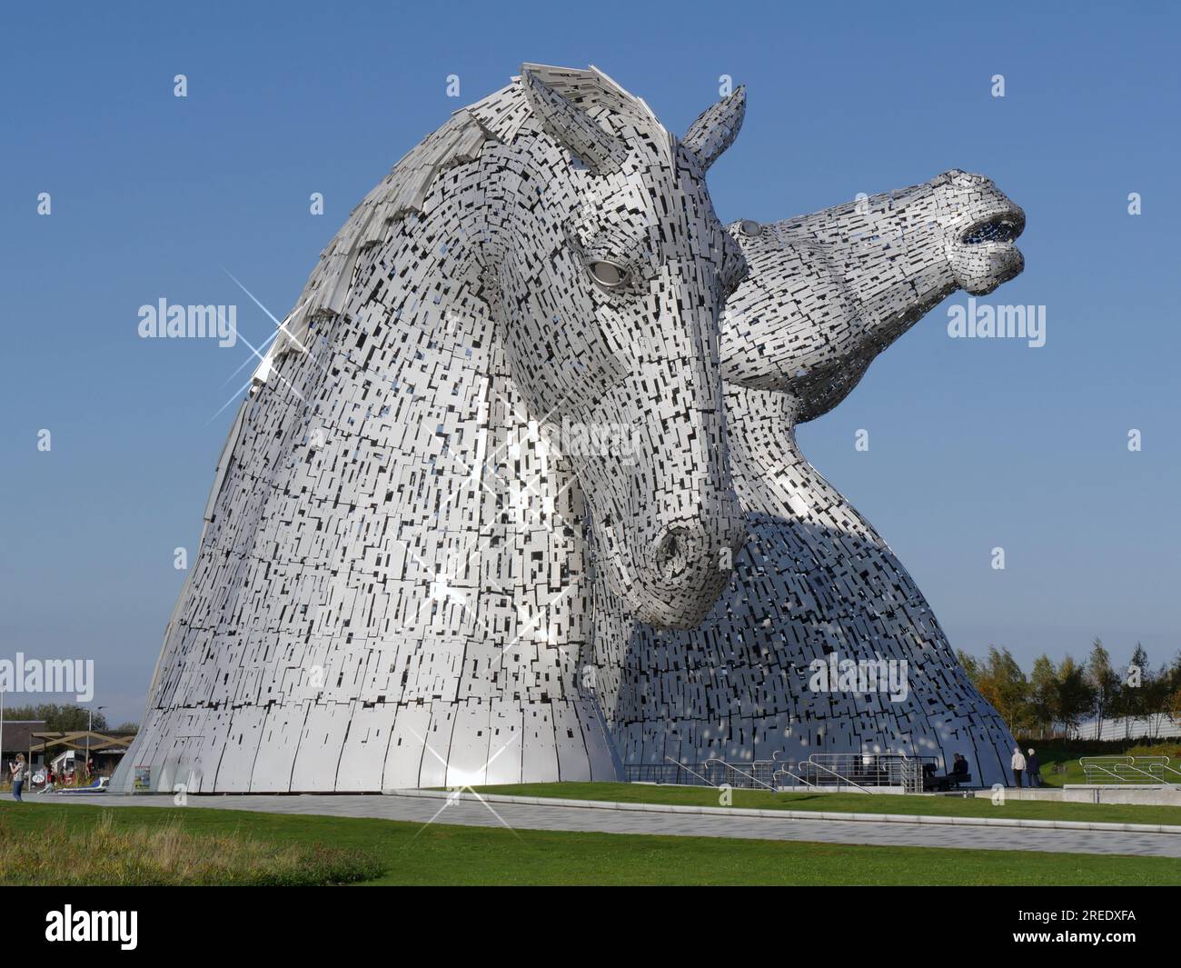 the Kelpies, the Helix , Falkirk, Scotland, designed by Andy Scott ...
