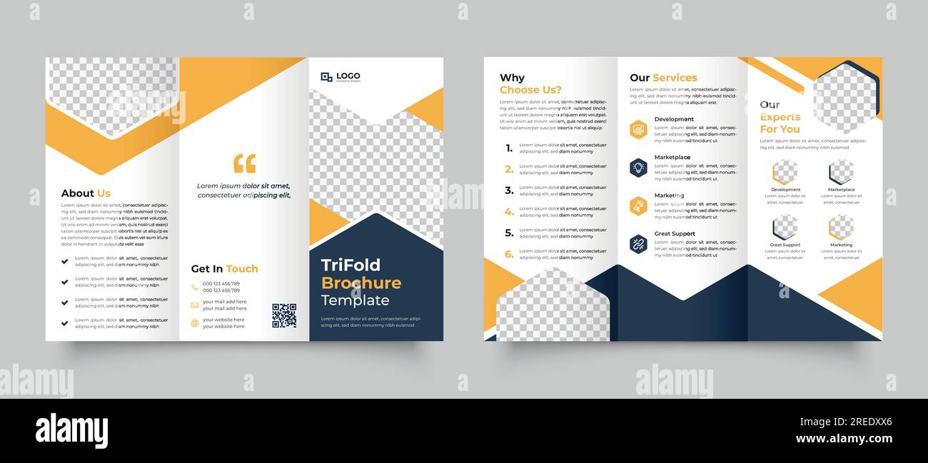 Modern Corporate business trifold brochure company template design ...