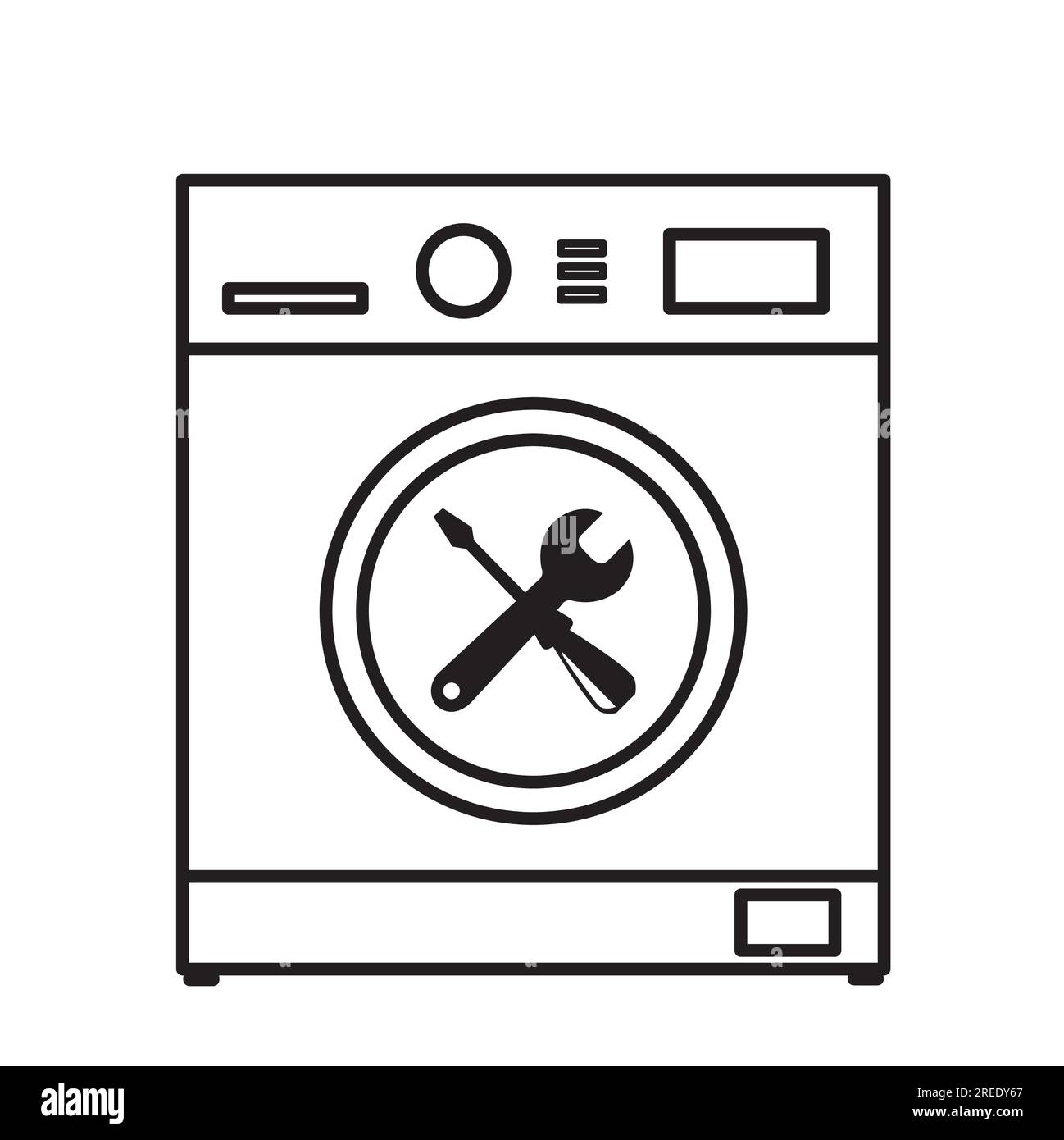 Washing machine on digital Stock Vector Images - Alamy
