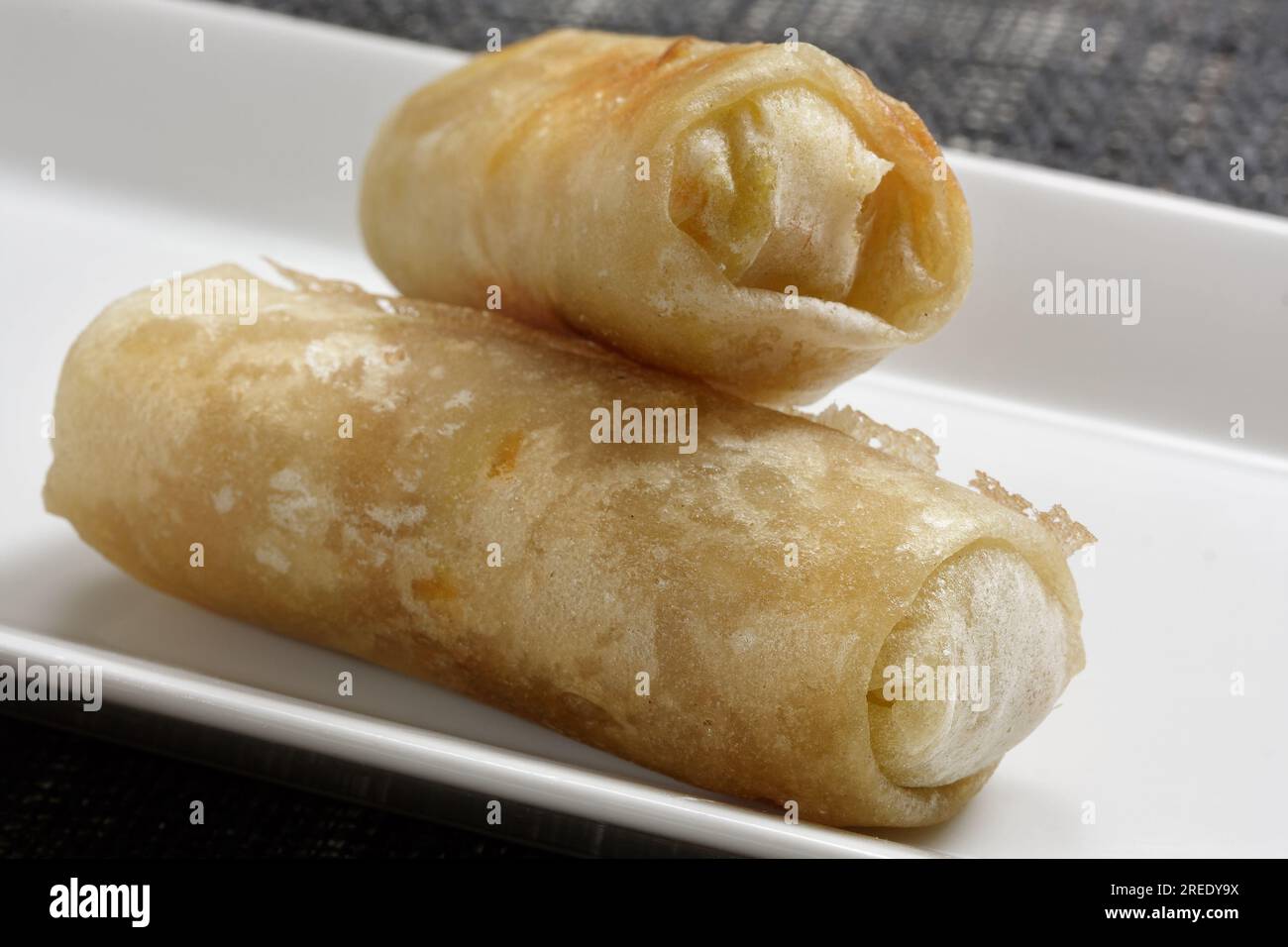 Spring rolls, chinese dish Stock Photo - Alamy